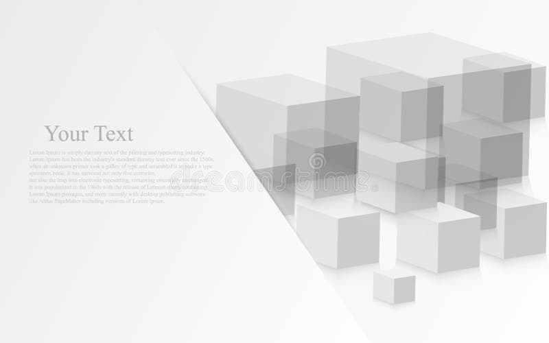 3d Cube Simple Structure Cover Design Stock Vector - Illustration of ...