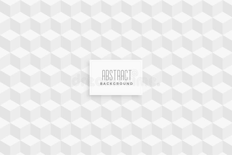 3d Cube Style White Pattern Background Design Stock Vector ...