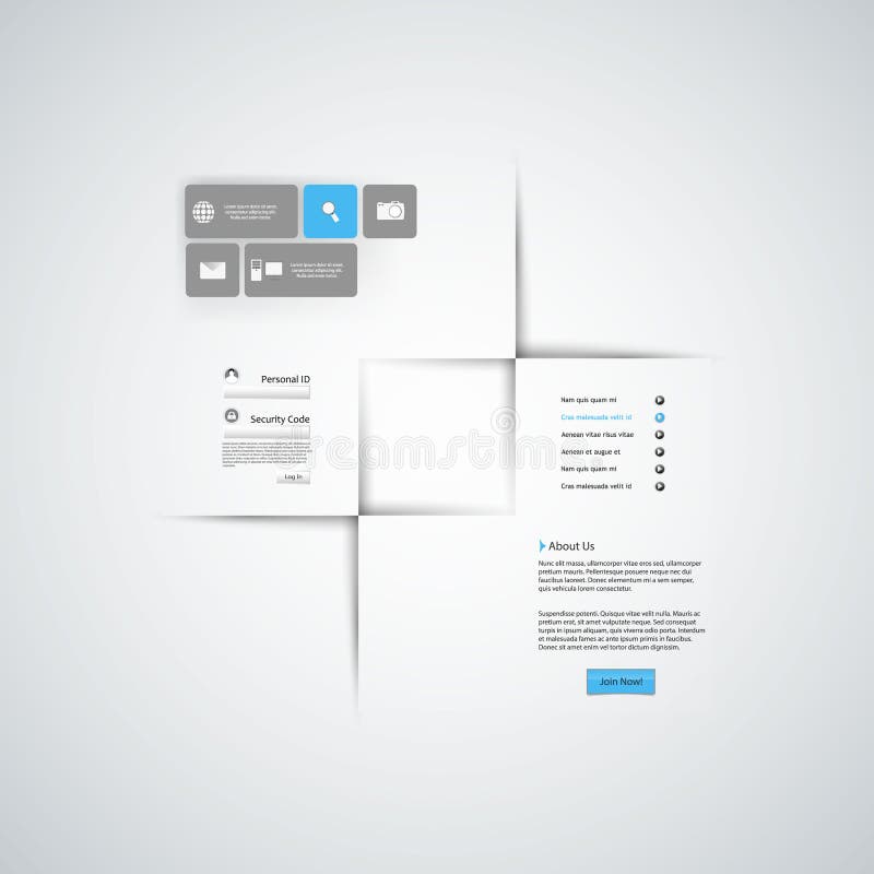 Website Template Open Notepad with Bookmarks Stock Vector ...