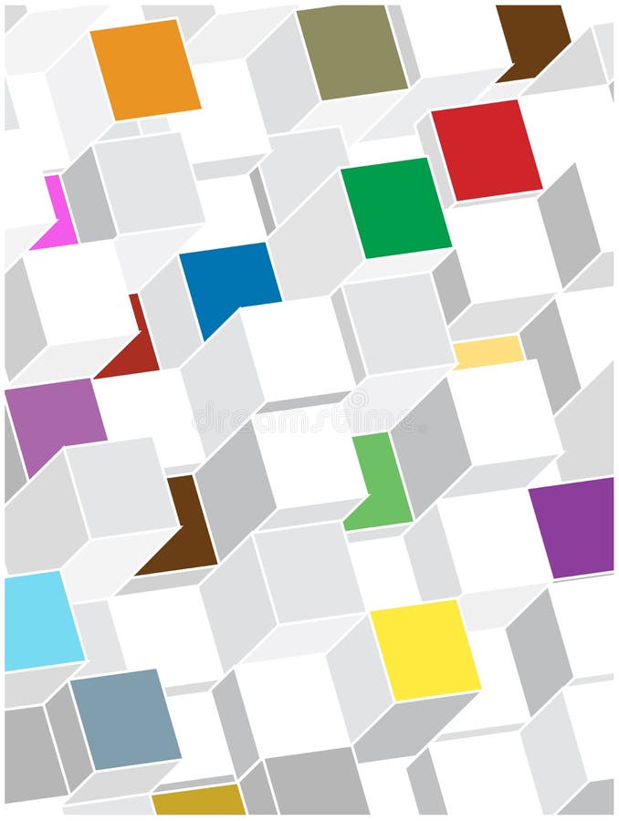 3d cubes stock vector. Illustration of education, dimensional - 52059441