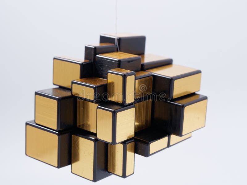 3d Cubes of Different Sizes in a Pyramid on a White Background Stock ...