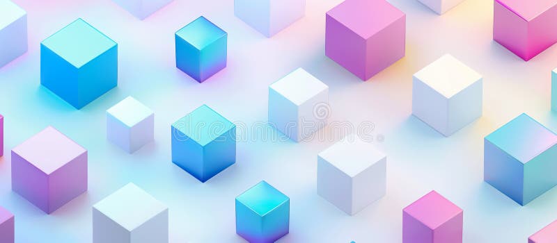 3D Cubes on Light stock illustration. Illustration of cube - 318837131