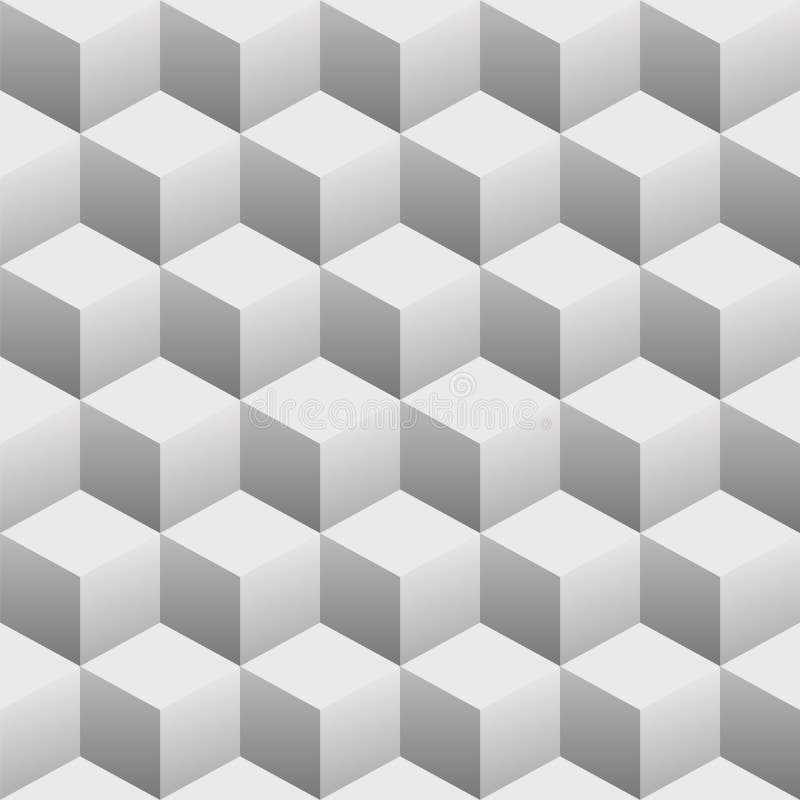 3D Cubes Seamless Repeating Pattern Vector Illustration Stock Vector ...