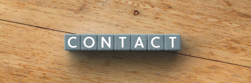 Cubes with contact symbols stock image. Image of sign - 196470651