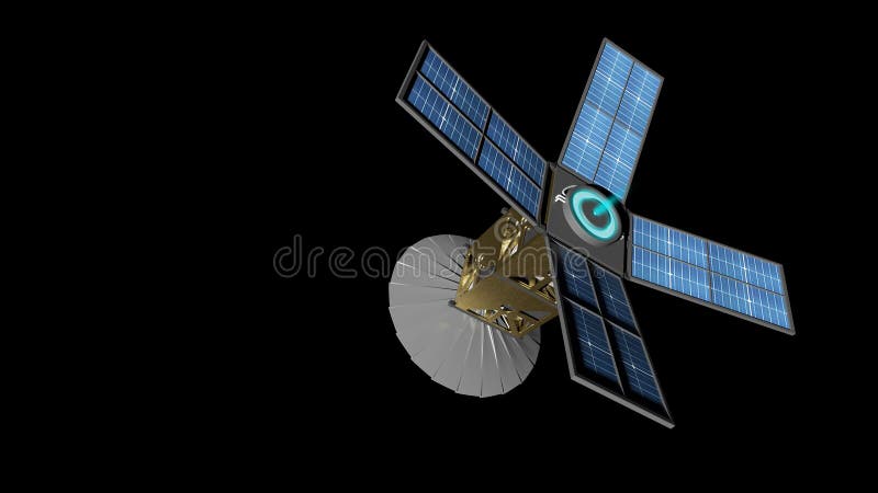 3D CubeSat with Ion Propulsion Stock Photo - Image of exterior, earth ...