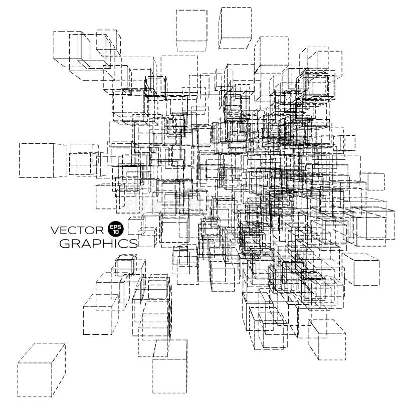 3d cubic design stock vector. Illustration of modern - 90397606