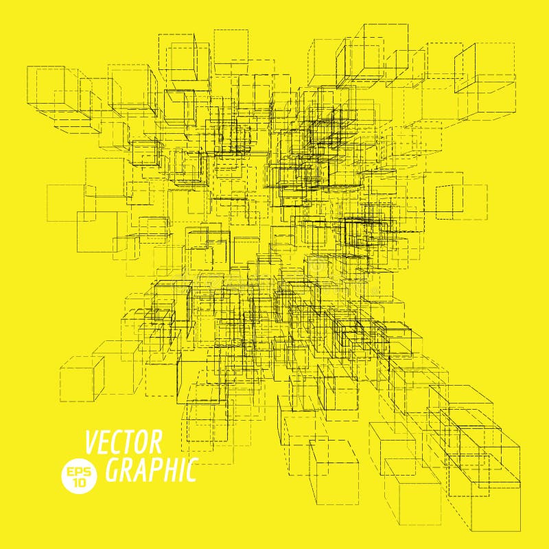 3d cubic design stock vector. Illustration of perspective - 90397684