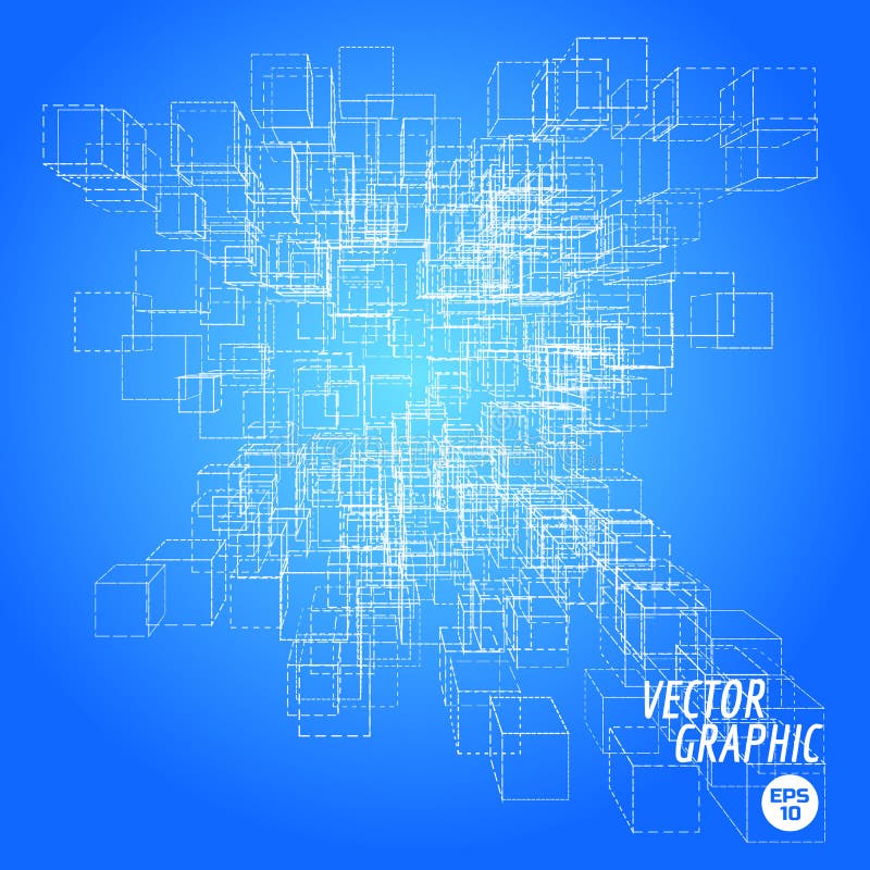 3d cubic design stock vector. Illustration of artificial - 90397710