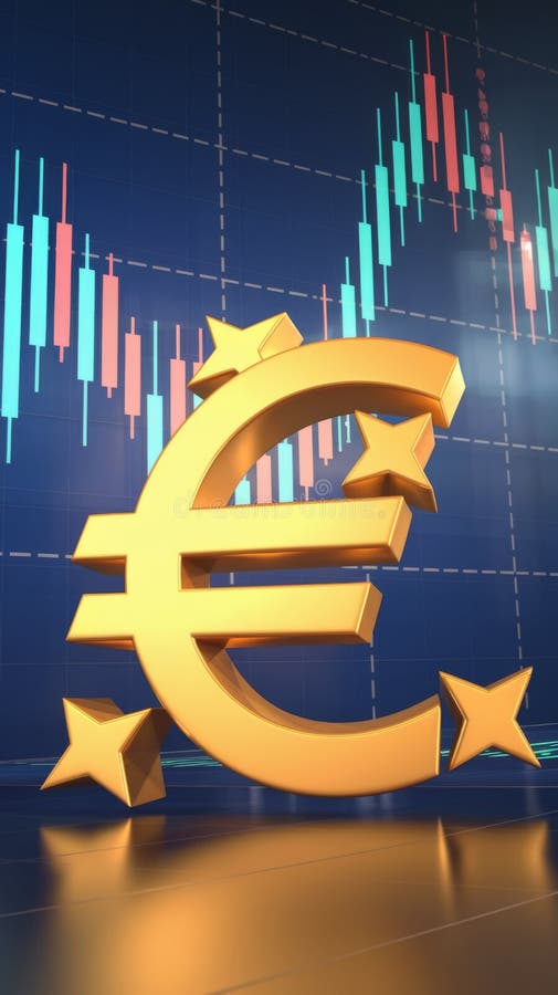 3D Currency Symbol with Dynamic Financial Market Chart in the ...