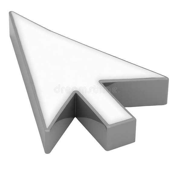3D Cursor Arrow Pointer Icon Digital Technology Design Stock ...