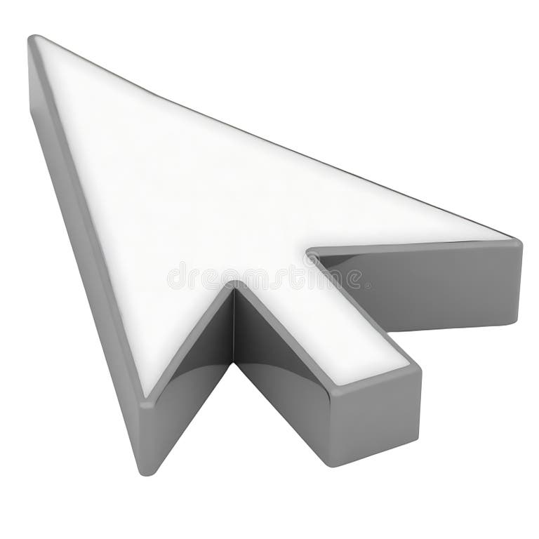3D Cursor Arrow Pointer Icon Digital Technology Design Stock ...