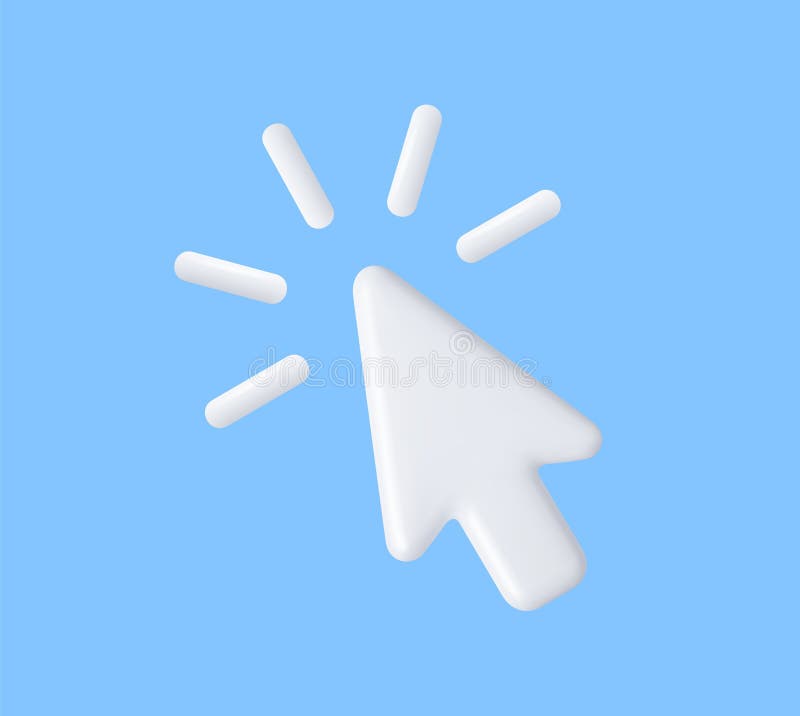 3d cursor mouse. stock vector. Illustration of shape - 268482986