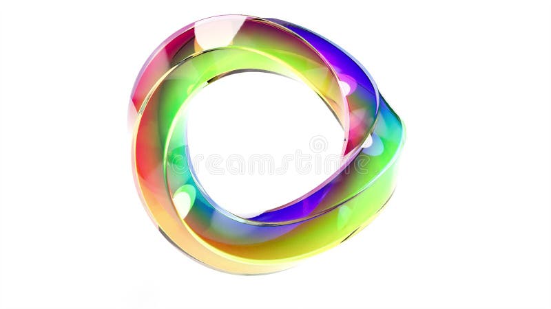 3d Curve Glass Ring on Empty Bg 3d Stock Illustration - Illustration of ...