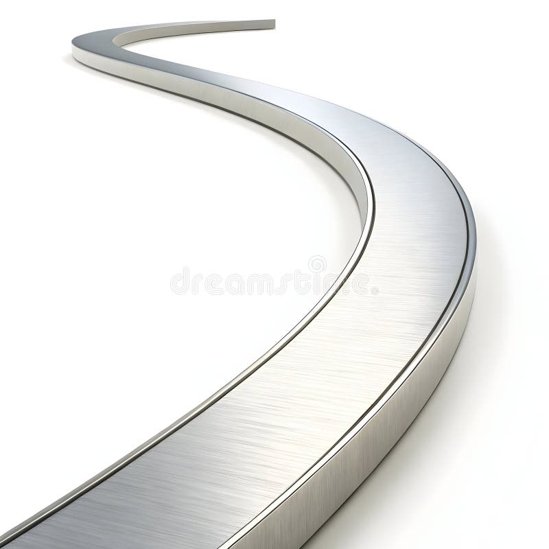 3D Curve Isolated on White Background Stock Illustration - Illustration ...