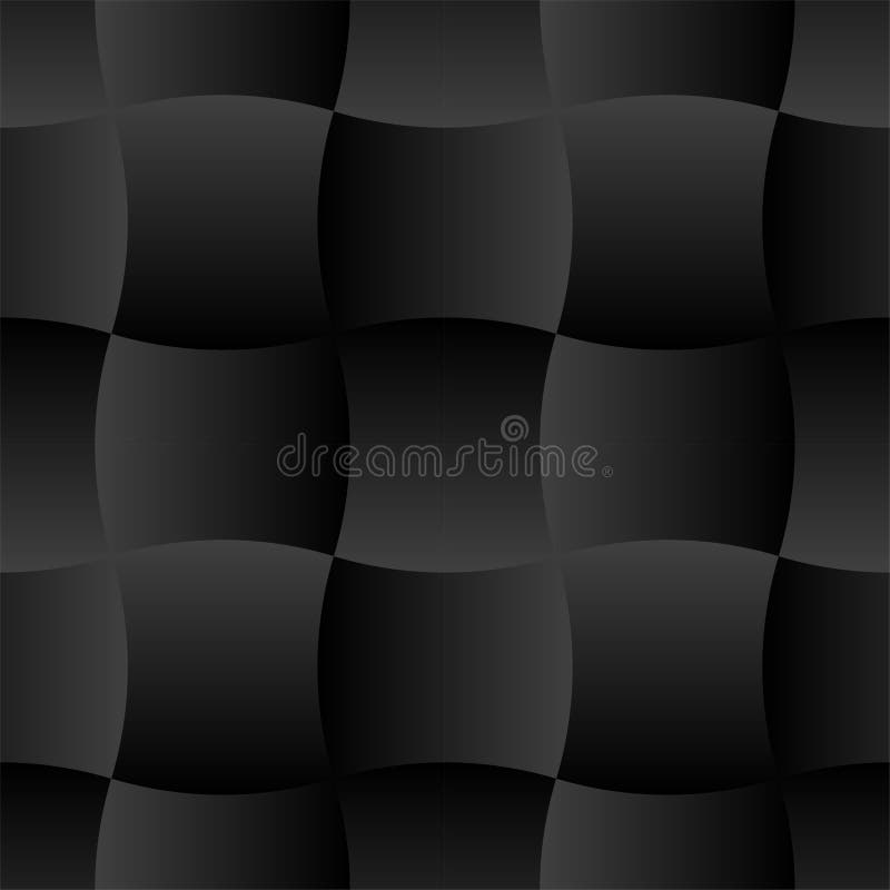 3D Curve Tile Seamless Pattern Black_001 Stock Vector - Illustration of ...