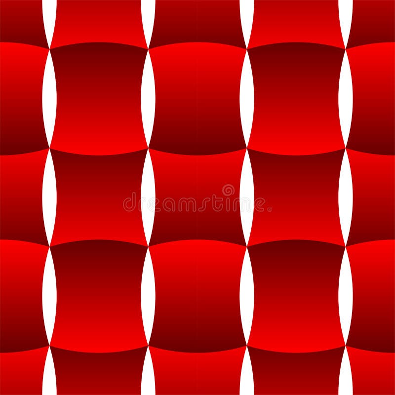 3D Curve Tile Seamless Pattern Red_002 Stock Vector - Illustration of ...
