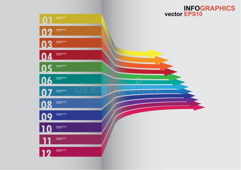 3D curved arrow stock vector. Illustration of modern - 53764868