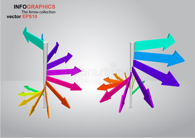 3D curved arrow stock illustration. Illustration of sign - 53764871