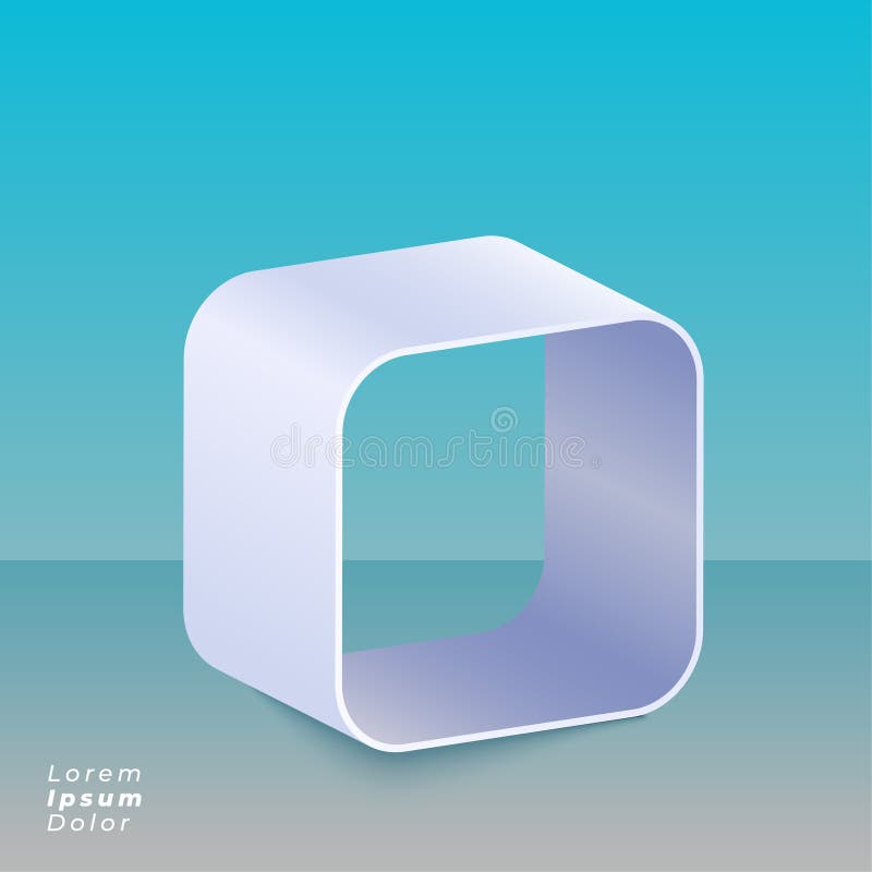 3d Curved Box Design Background Stock Vector - Illustration of blank ...
