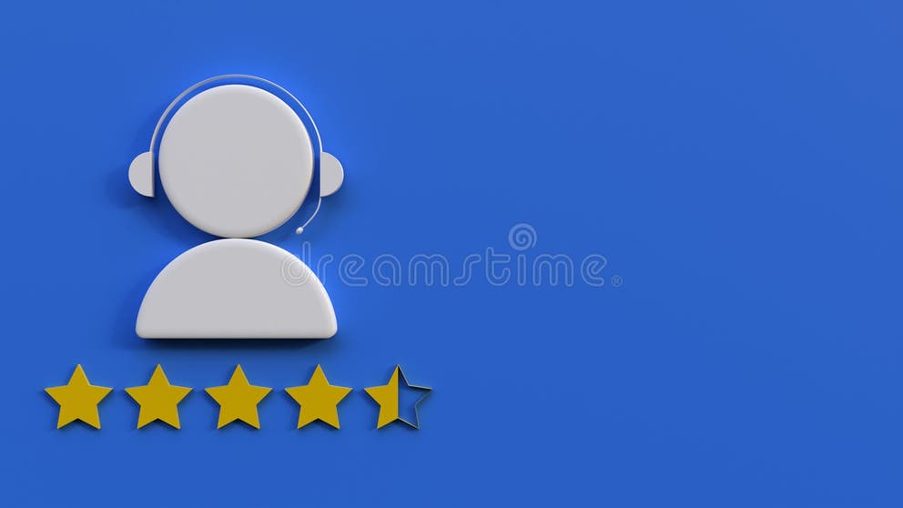 3d Customer Support Isolated Background, Customer Rating and Feedback ...
