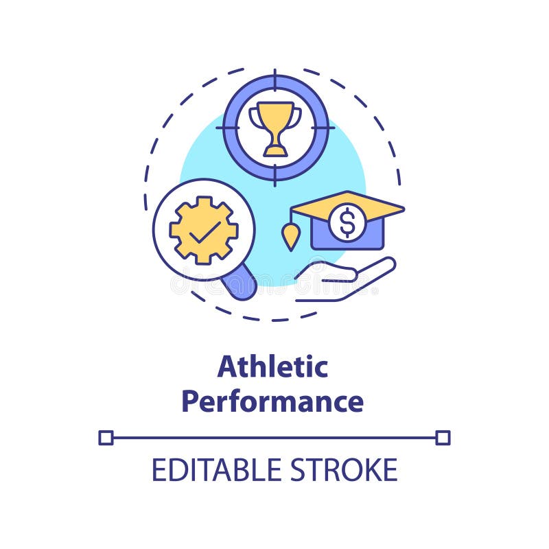 2D Customizable Athletic Performance Line Icon Concept Stock Vector ...