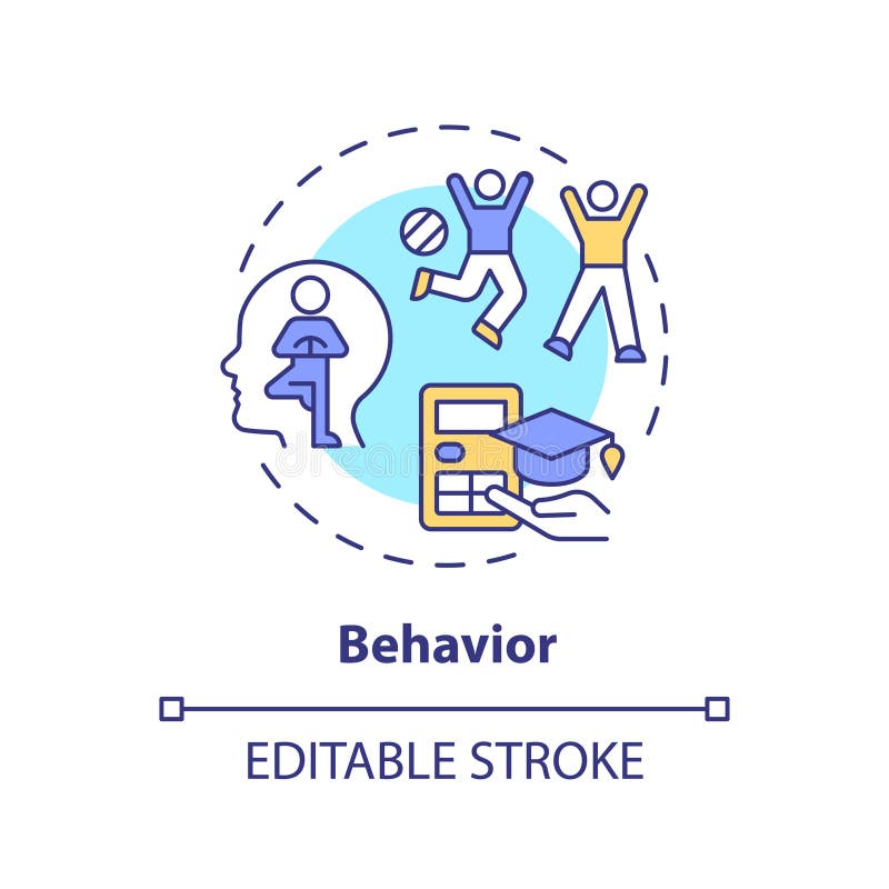 2D Customizable Behavior Line Icon Concept Stock Vector - Illustration ...