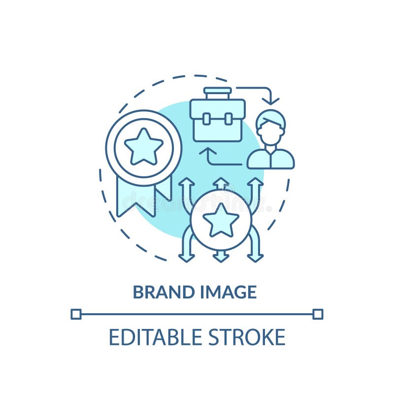 2D Customizable Blue Thin Line Icon Brand Image Concept Stock Vector ...