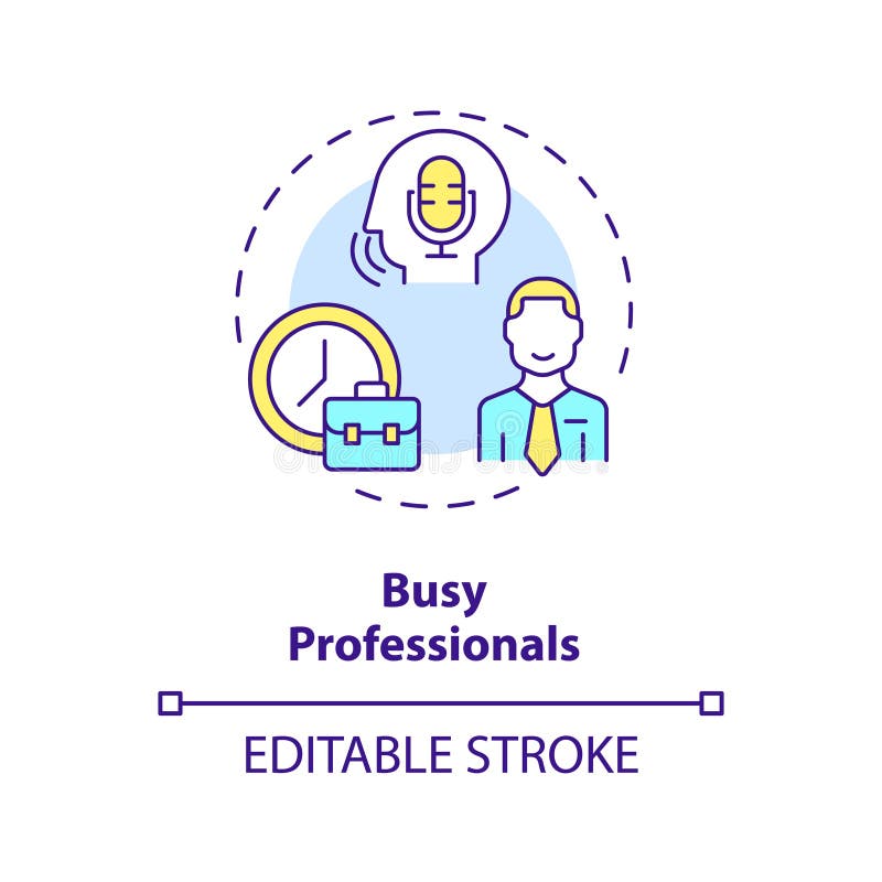2D Customizable Busy Professionals Line Icon Concept Stock Vector ...