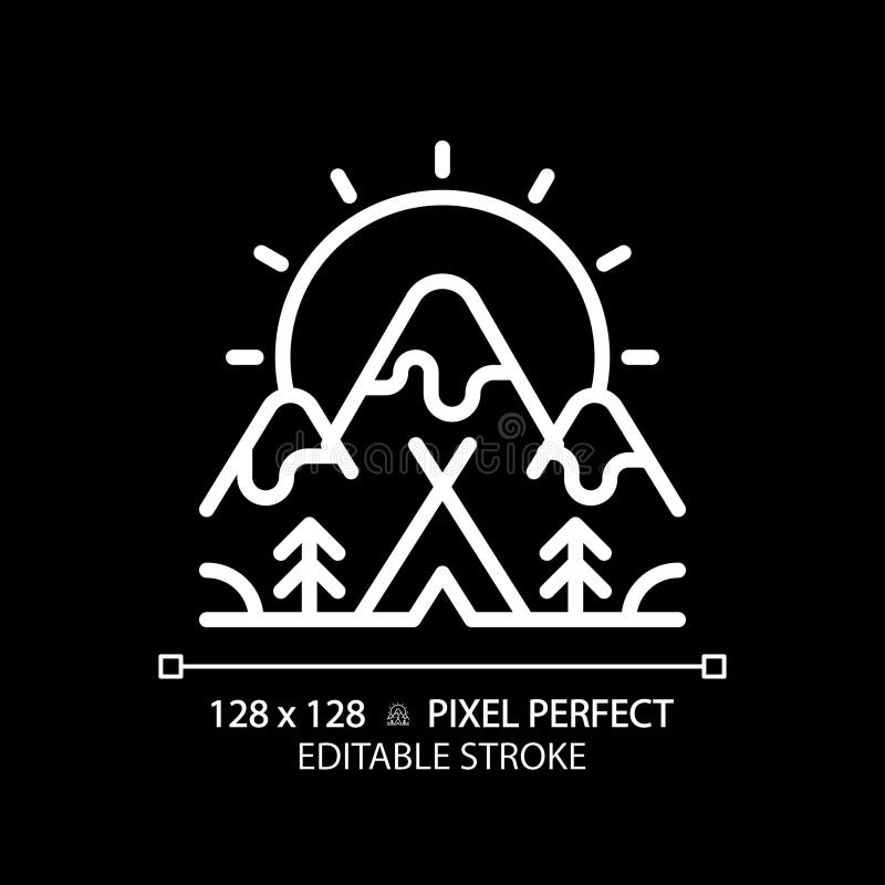 Customizable Camping Stove Simple Thin Linear Black Icon Stock Vector ... Customizable Camping Stove Simple Thin Linear Black Icon Stock Vector ...