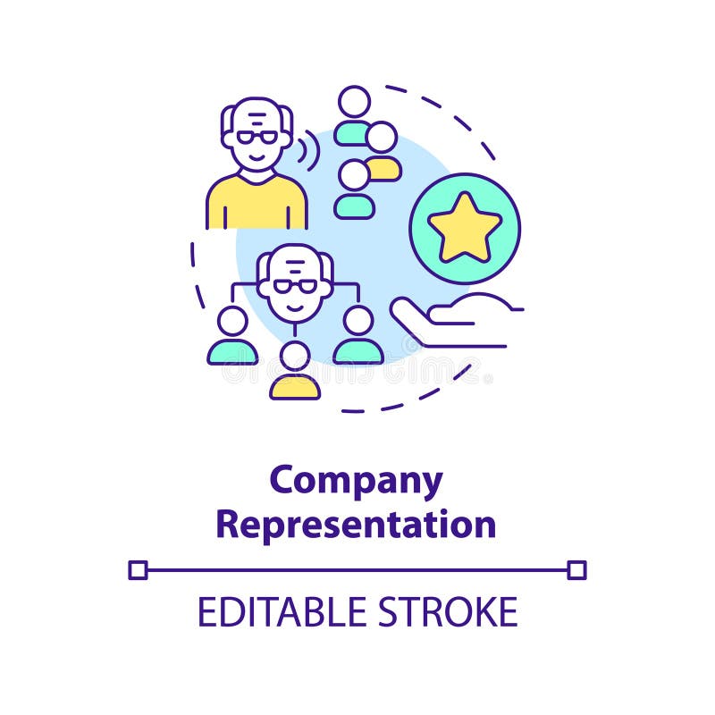 2D Customizable Company Representation Line Icon Concept Stock Vector ...