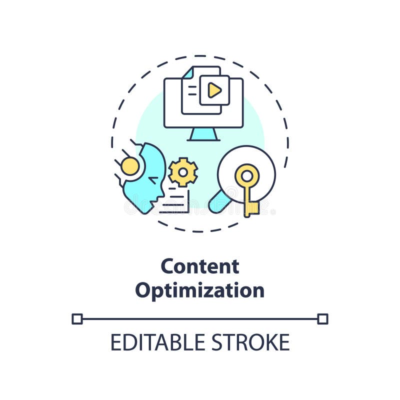 2D Customizable Content Optimization Line Icon Concept Stock Vector ... 2D Customizable Content Optimization Line Icon Concept Stock Vector ...