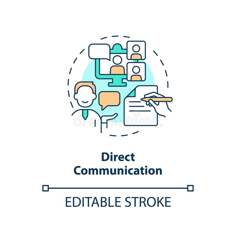 2D Customizable Direct Communication Icon Concept Stock Vector ...