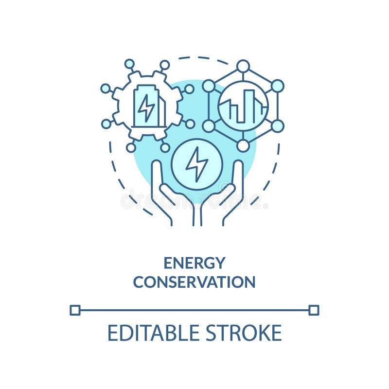 2D Customizable Energy Conservation Concept Icon Stock Vector ...