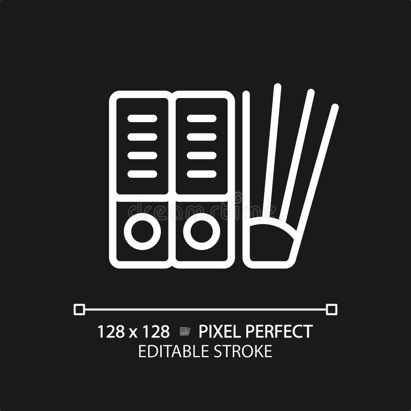 2D Customizable File Thin Linear White Icon Stock Vector - Illustration ...