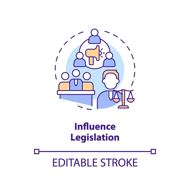 2D Customizable Influence Legislation Icon Concept Stock Vector ...