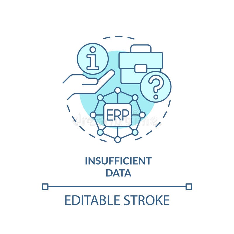 2D Customizable Insufficient Data Blue Icon Concept Stock Vector ...