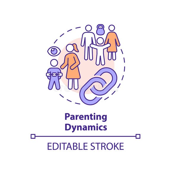 2D Customizable Line Icon Parenting Dynamics Concept Stock Vector ...
