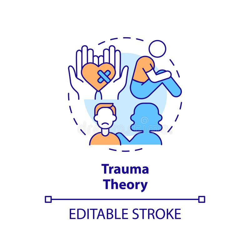 2D Customizable Line Icon Trauma Theory Concept Stock Vector ...