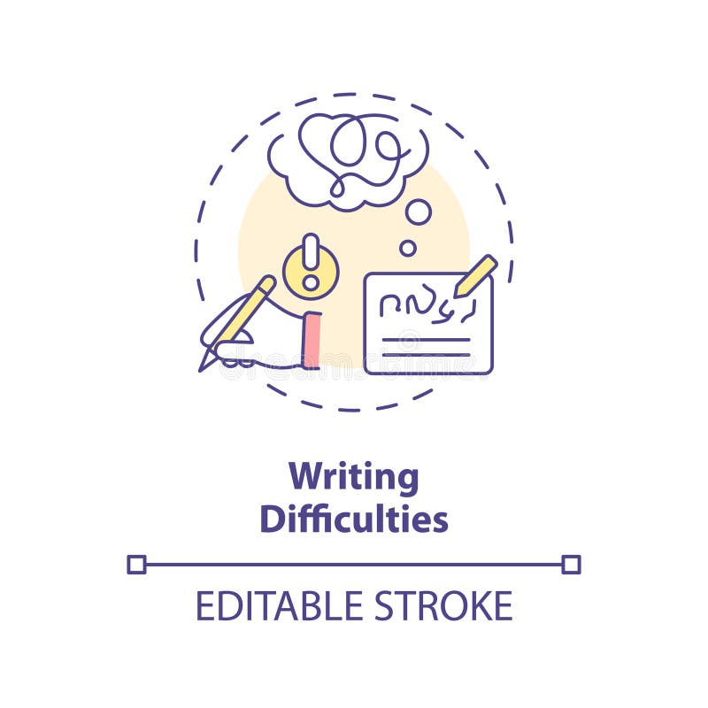 Writing Difficulties Stock Illustrations – 952 Writing Difficulties ...