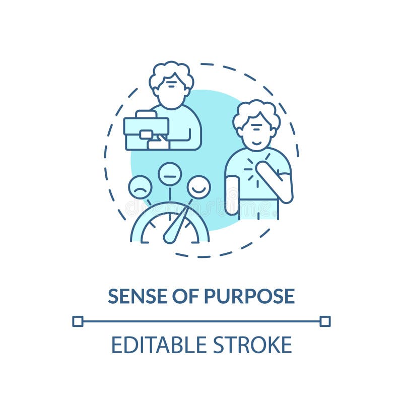 2D Customizable Sense of Purpose Blue Icon Concept Stock Vector ...