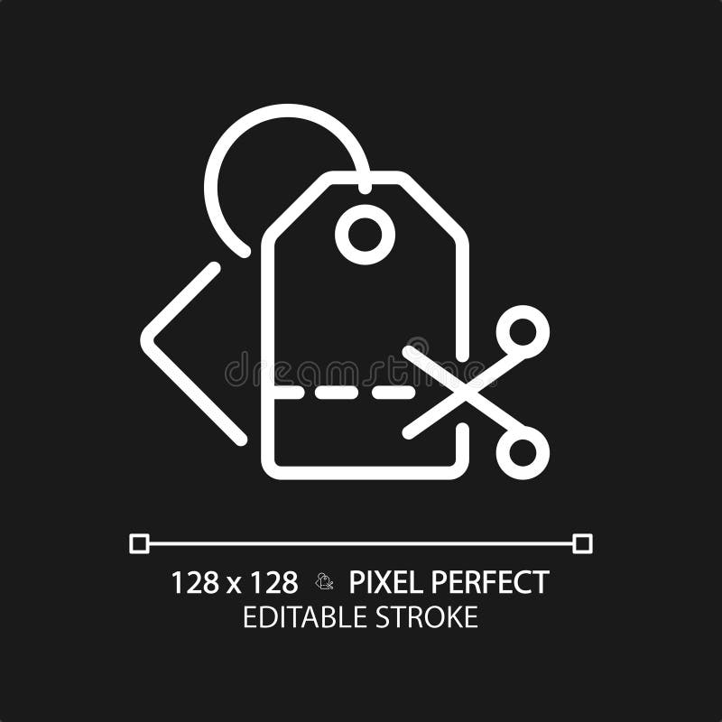 2D Customizable Simple Thin Line White Flat Discount Icon Stock Vector ... 2D Customizable Simple Thin Line White Flat Discount Icon Stock Vector ...