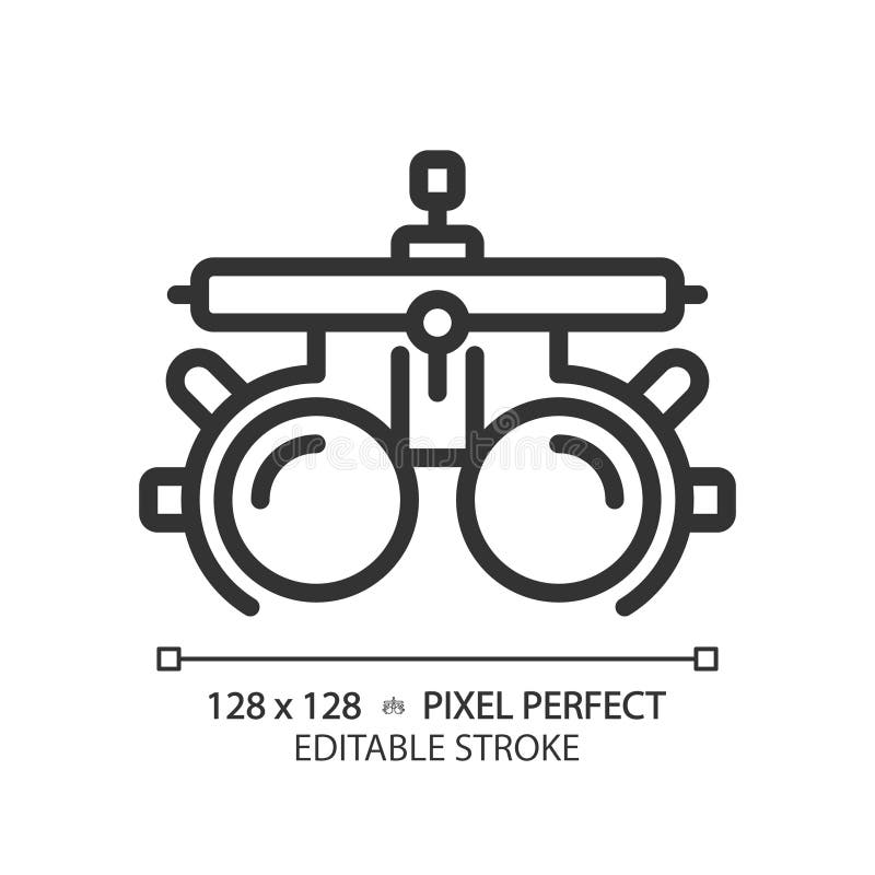 2D Customizable Simple Thin Linear Black Trial Frame Icon Stock Vector ...