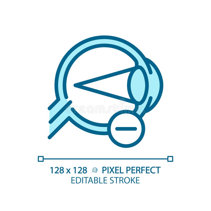 2D Customizable Simple Thin Linear Blue Myopia Icon Stock Vector ... 2D Customizable Simple Thin Linear Blue Myopia Icon Stock Vector ...