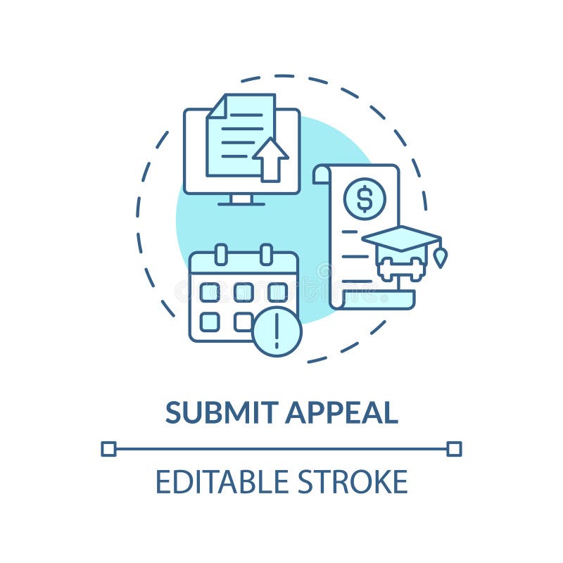 2D Customizable Submit Appeal Line Icon Concept Stock Vector ...