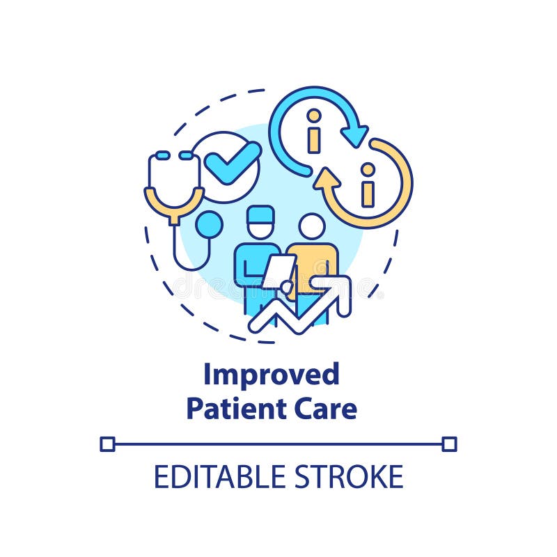 2D Customizable Thin Line Icon Improved Patient Care Concept Stock ...