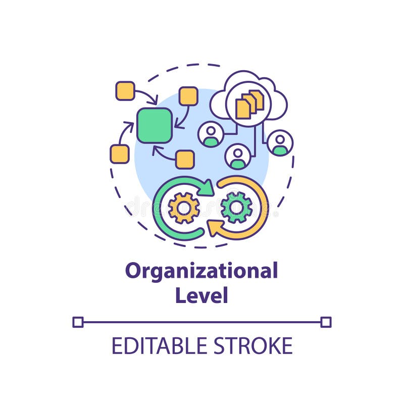 2D Customizable Thin Line Icon Organizational Level Concept Stock ...