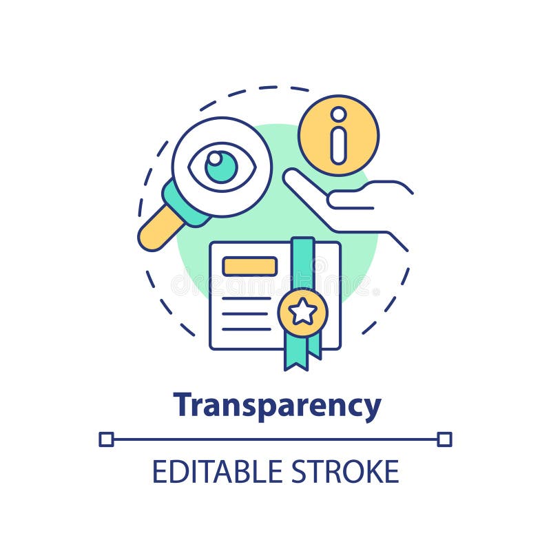 2D Customizable Thin Line Icon Transparency Concept Stock Vector ...