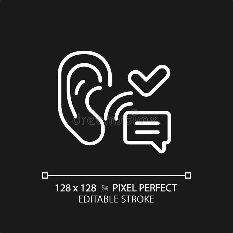 Active Listening Line Icon Stock Illustrations – 165 Active Listening ...