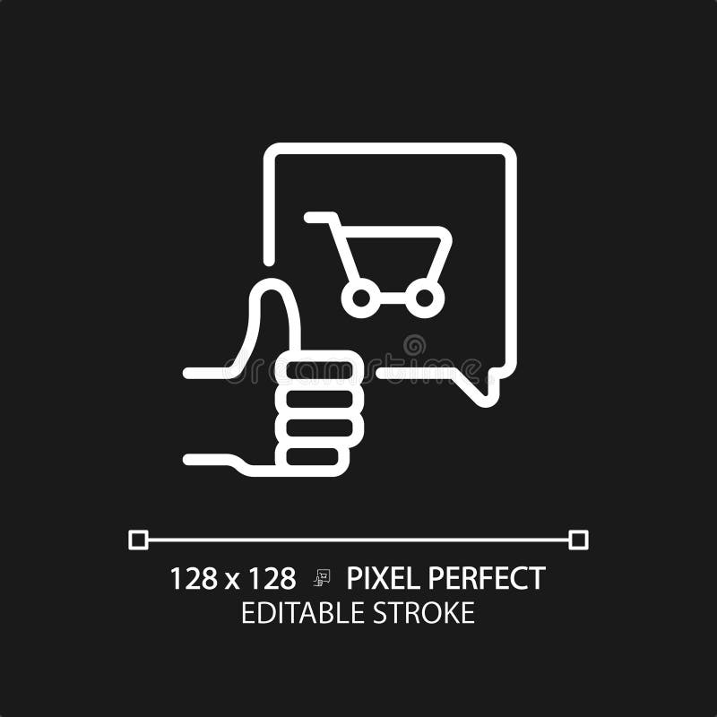 2D Customizable Thin Linear White Purchase Decision Icon Stock Vector ...