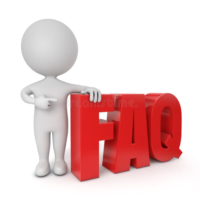 FAQ icon - 3d man stock illustration. Illustration of graphic - 19547499